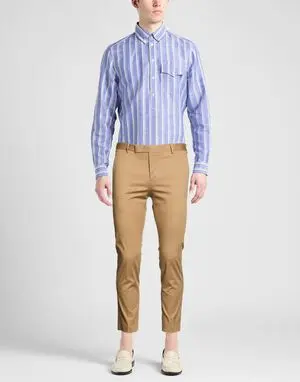 PT TORINO Cotton Blend Tapered Leg Trousers - Camel