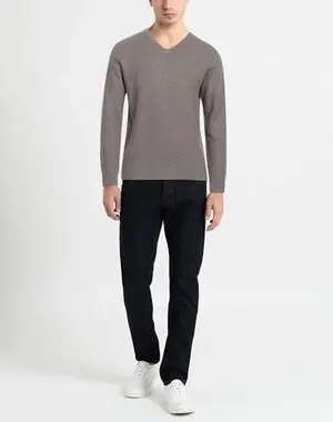 CASHMERE COMPANY V-neck Cashmere And Wool Sweater - Grey
