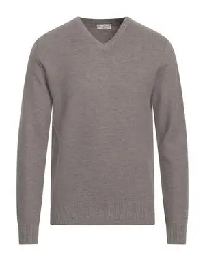 CASHMERE COMPANY V-neck Cashmere And Wool Sweater - Grey