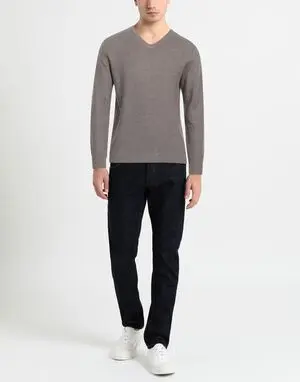 CASHMERE COMPANY V-neck Cashmere And Wool Sweater - Grey