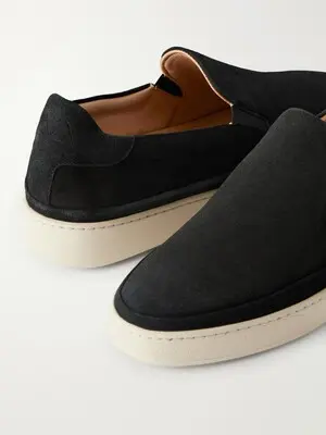 Mulo Suede Slip-on Sneakers - Black