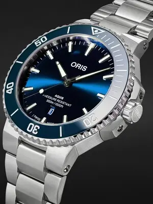 ORIS Aquis Date Stainless Steel Automatic Watch - Blue