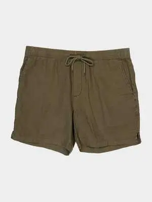 JAMES PERSE Linen Drawstring Shorts - Green