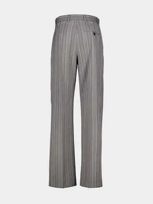 Stella McCartney Melange Striped Trousers - Grey