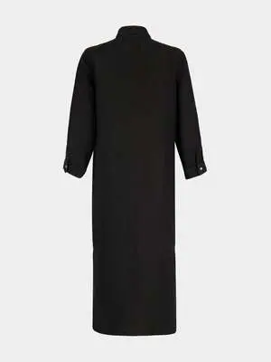 120% Lino Linen Maxi Shirt Dress