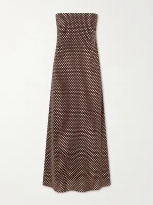 Matteau Bias Polka-dot Silk Crepe De Chine Midi Dress