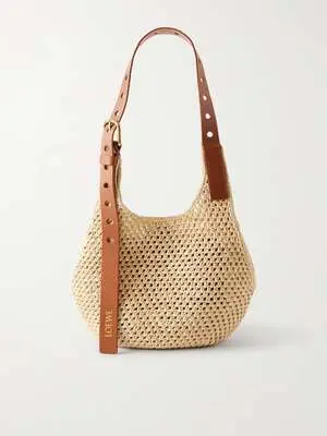 Loewe The Punch Hole Raffia Shoulder Bag