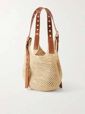 Loewe The Punch Hole Raffia Shoulder Bag
