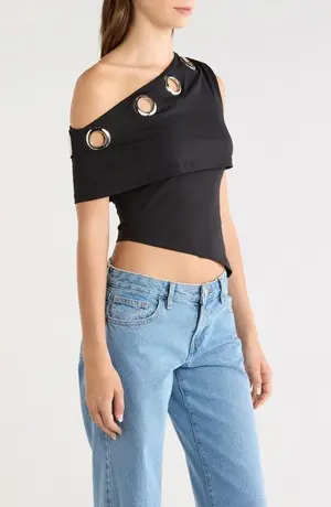 Princess Polly Grommet One-shoulder Top
