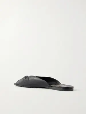 Loewe Paula's Ibiza Pebble Leather Slides - Black