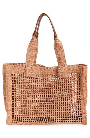Chloé Crochet Raffia Tote Bag - Summery Beige