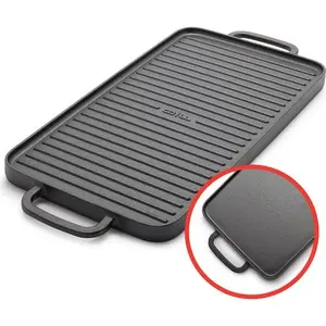 GREENPAN X Bobby Flay Reversible Cast Iron Grill & Griddle - Black