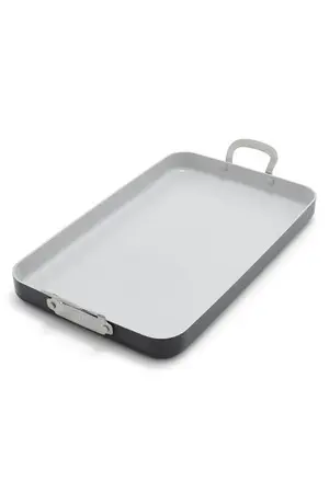 GREENPAN X Bobby Flay Ceramic Nonstick Double Burner Griddle - Graphite