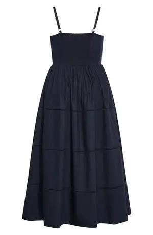City Chic Cotton Maxi Dress With Corset Bodice