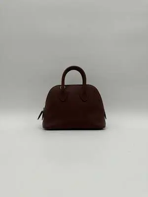 Hermès Bolide Chamkila Goatskin With Palladium Hardware - Red