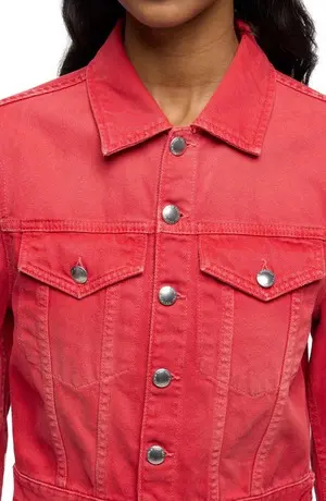 7 For All Mankind Shrunken Denim Trucker Jacket