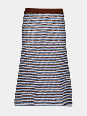 Marni Striped Crochet Midi Skirt - Multicolour