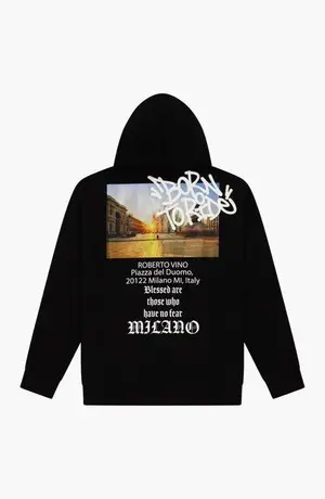 ROBERTO VINO Milano Cityscape Graphic Hoodie