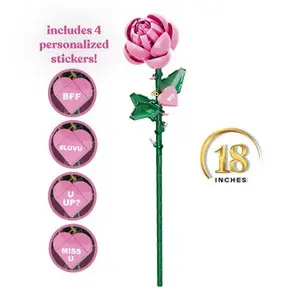 BRICKCRAFT Bricktanicals Long Stem Rose Building Set