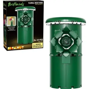 BRICKCRAFT Bricktanicals Floral Deco Vase Building Set - Green