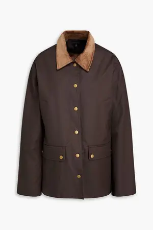 Rag & Bone Cassidy Coated Cotton-gabardine Jacket - Chocolate