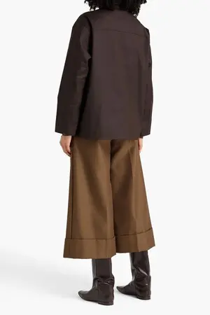 Rag & Bone Cassidy Coated Cotton-gabardine Jacket - Chocolate
