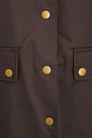 Rag & Bone Cassidy Coated Cotton-gabardine Jacket - Chocolate