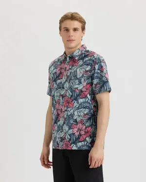 SALT LIFE Sailfish Blossom Woven Shirt