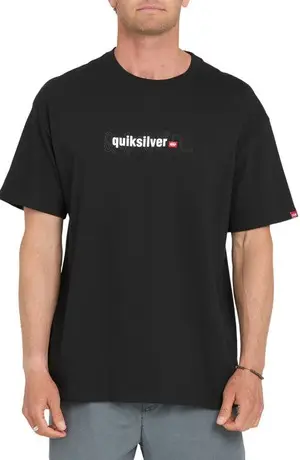 Quiksilver Young Guns Module Oversize Cotton T-shirt - Black