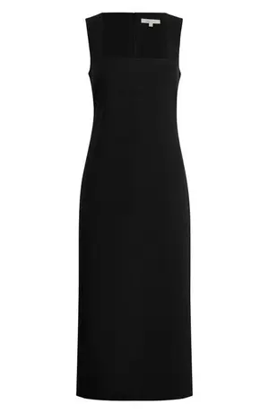 FAVORITE DAUGHTER Linen-blend Midi Dress - Black