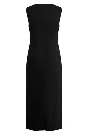 FAVORITE DAUGHTER Linen-blend Midi Dress - Black