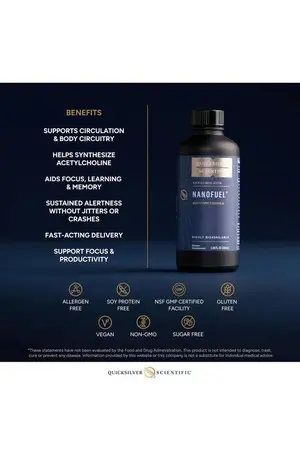 QUICKSILVER SCIENTIFIC Nanofuel Nootropic Supplement