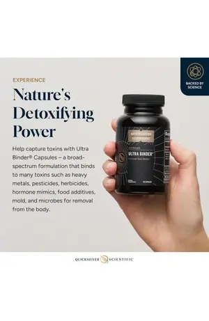 QUICKSILVER SCIENTIFIC Ultra Binder Bentonite Clay Zeolite And Charcoal Capsules