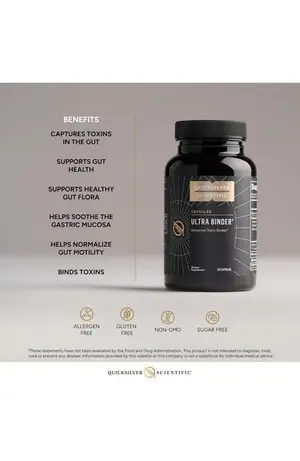 QUICKSILVER SCIENTIFIC Ultra Binder Bentonite Clay Zeolite And Charcoal Capsules