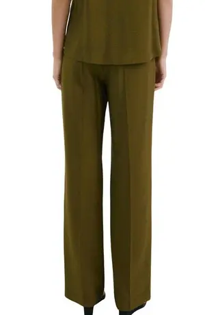Mango Mid-rise Straight Leg Trousers