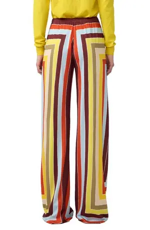 Diane Von Furstenberg Malia Stripe Wide Leg Pants - Dorian Str