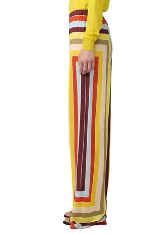 Diane Von Furstenberg Malia Stripe Wide Leg Pants - Dorian Str