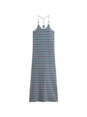 Woolrich Striped Shoulder Straps Dress - Blue