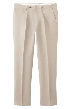 Mango Amalfi Slim Fit Flat Front Linen Suit Pants