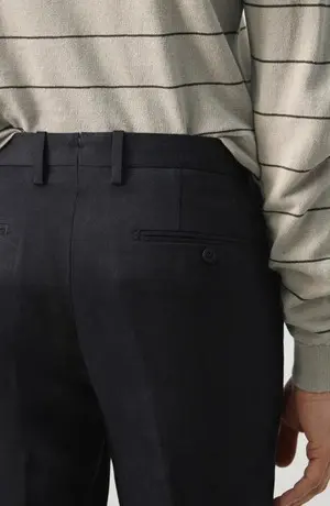 Mango Slim Fit Suit Trousers - Navy