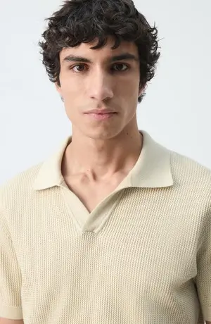 Mango Cotton Piqué Polo - Sand