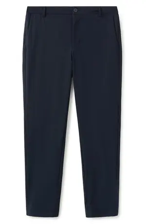 Mango Water Repellent Slim Fit Trousers - Navy