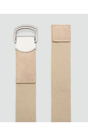 Mango Mixed Media Belt - Beige