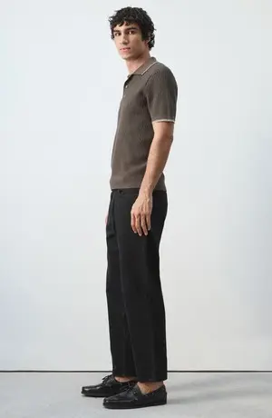 Mango Fine Knit Herringbone Polo