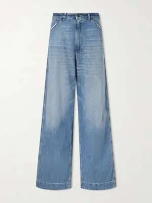 MAISON MARGIELA Distressed Mid-rise Wide-leg Jeans