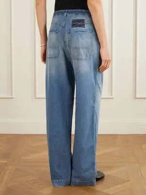 MAISON MARGIELA Distressed Mid-rise Wide-leg Jeans