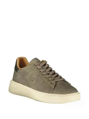 BLAUER. Logo-patch Suede Sneakers - Grey