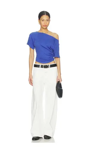Free People X Lucy Off The Shoulder Tee - Violet Splendor