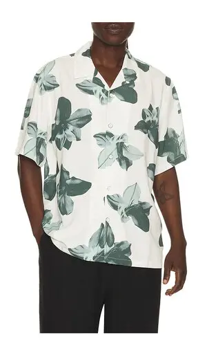 Rag & Bone Avery Printed Shirt In White