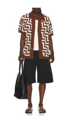 Frescobol Carioca Cotton Crochet Cardigan